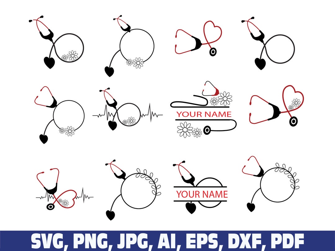 Nurse Svg, Nursing Svg, Nurse Monogram Svg, Nurse Name Frame Svg ...