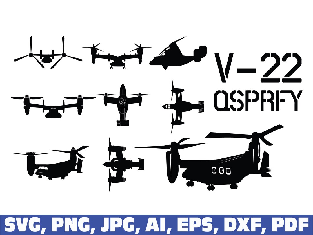 V-22 Osprey Svg, Mad Props- V-22 Osprey Svg, Silhouette- Svg Png Dxf ...