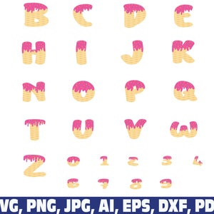 Ice Cream Alphabet Svg Png, Summer Alphabet Letters Font Ice Cream Svg ...