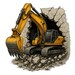 Construction Vehicle Clipart Bundle PNG, Engineering Art, High Quality ...