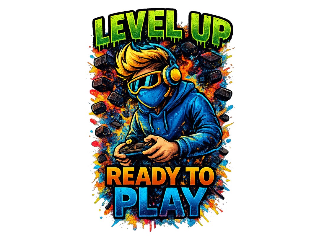 Level up Gamer PNG, Game Controller Shirt Design, Gaming Sublimation ...