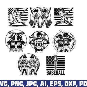 Baseball Player Svg, Personalized Custom Name Kids, Baseball Mom Dad ...