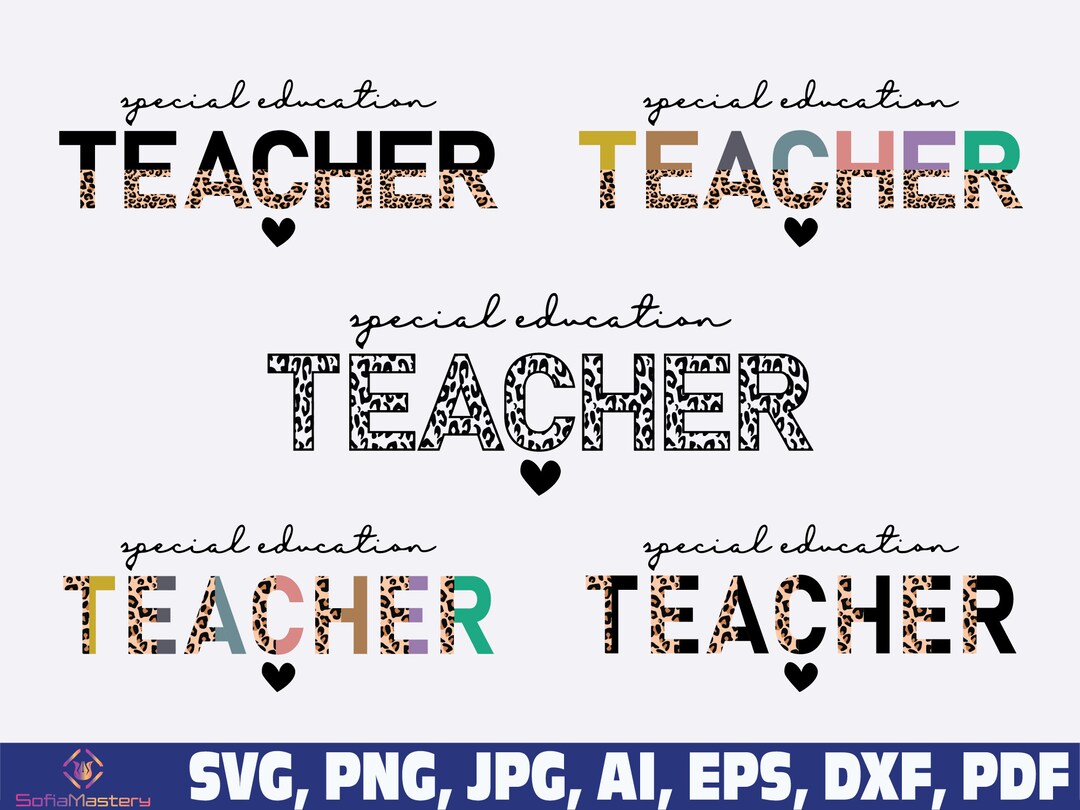 Special Education Teacher Svg PNG, Special Education Teacher Half ...