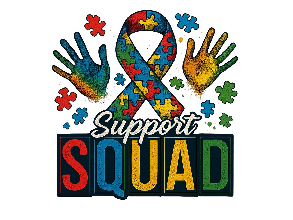 Autism Awareness Support Squad PNG, Neurodiversity Advocate Design ...