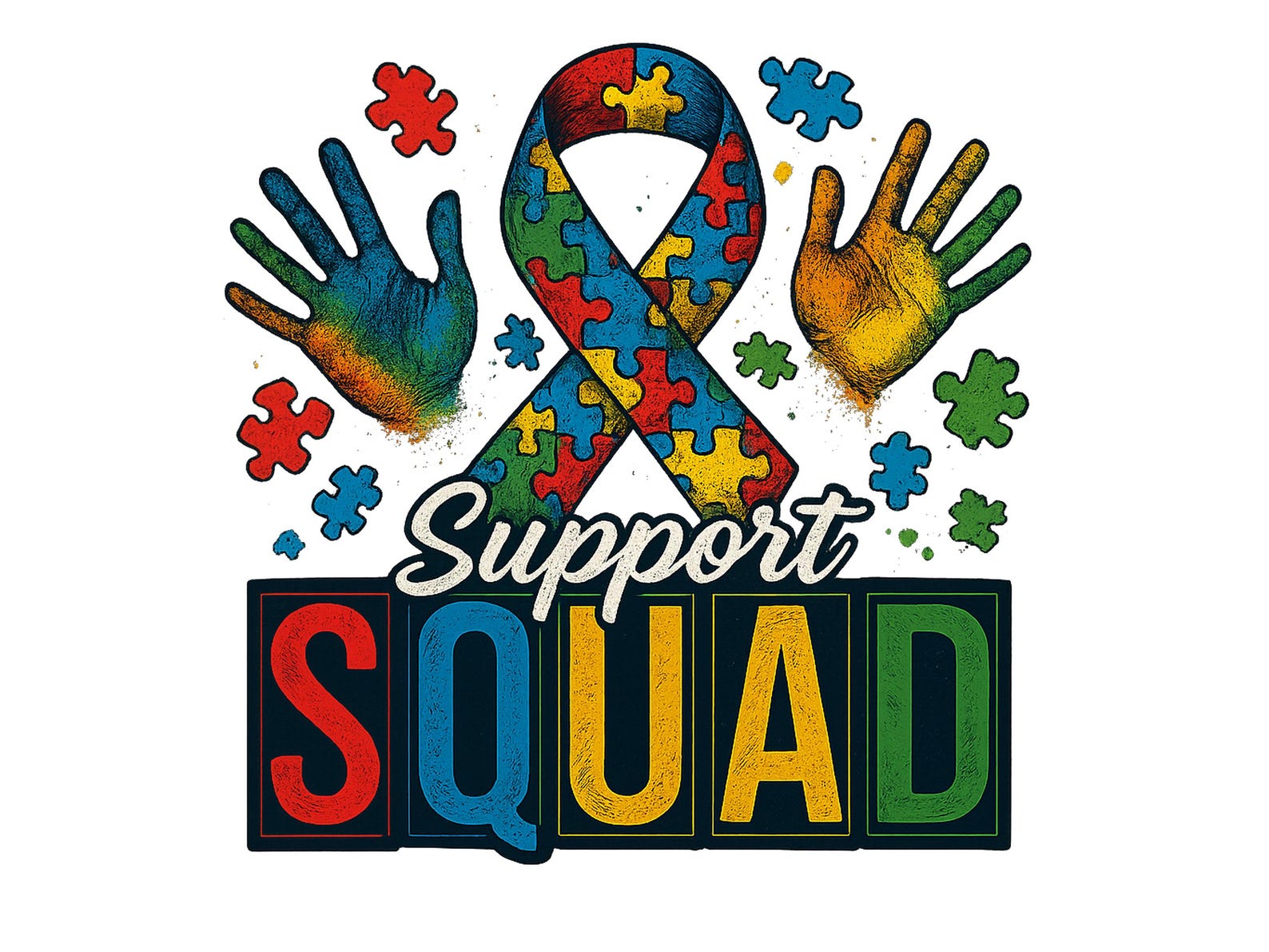 Autism Awareness Support Squad PNG, Neurodiversity Advocate Design ...
