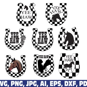 Yeehaw Horseshoe Png Svg, Western Cowgirl, Horse Shoe Race Flag ...