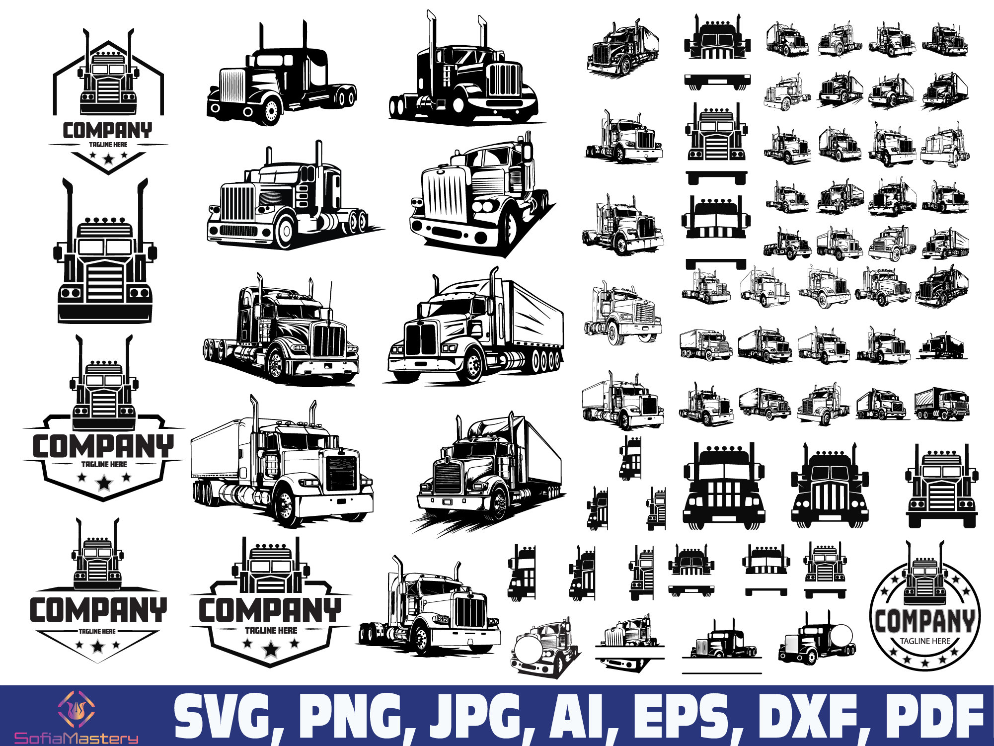 Semi Truck Svg, Truck Driver Svg, Truck Svg, Trucker Svg, American Flag ...