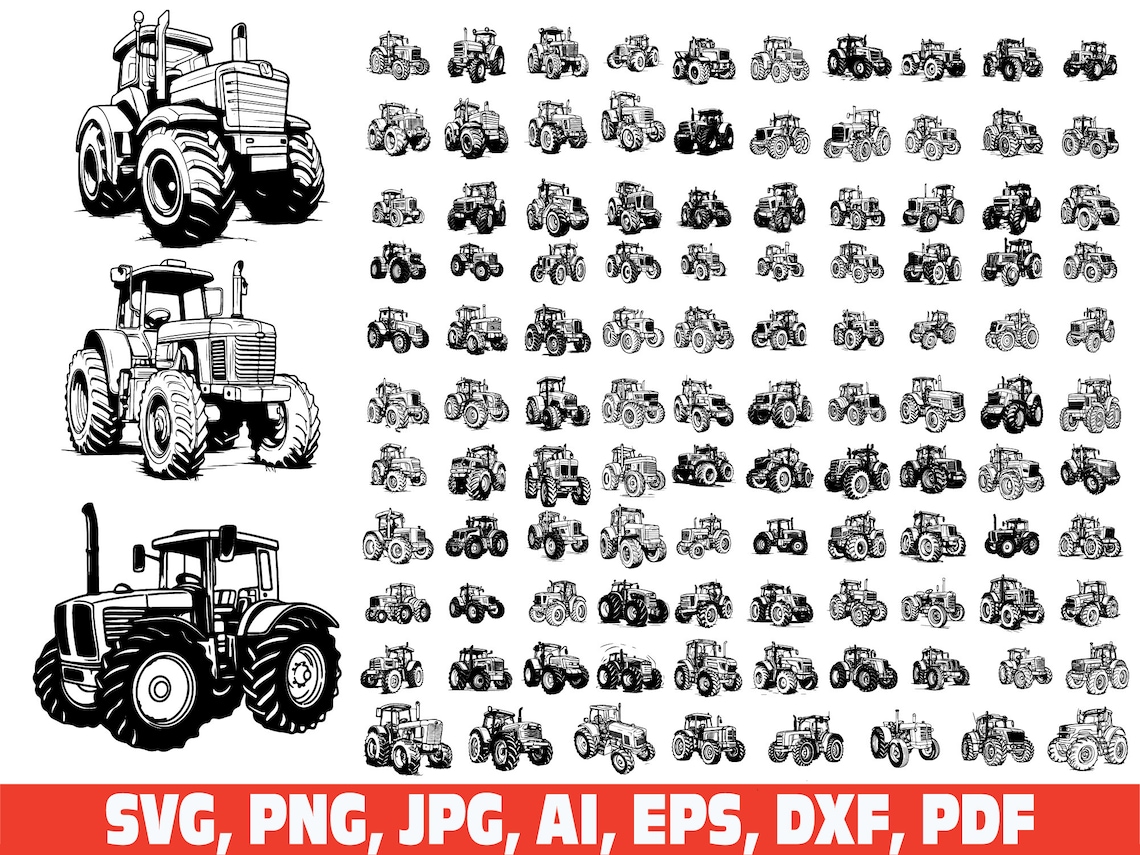 Tractor Svg, Farm Tractor Svg, Farm Svg, Tractor Svg File, Farm Tractor ...
