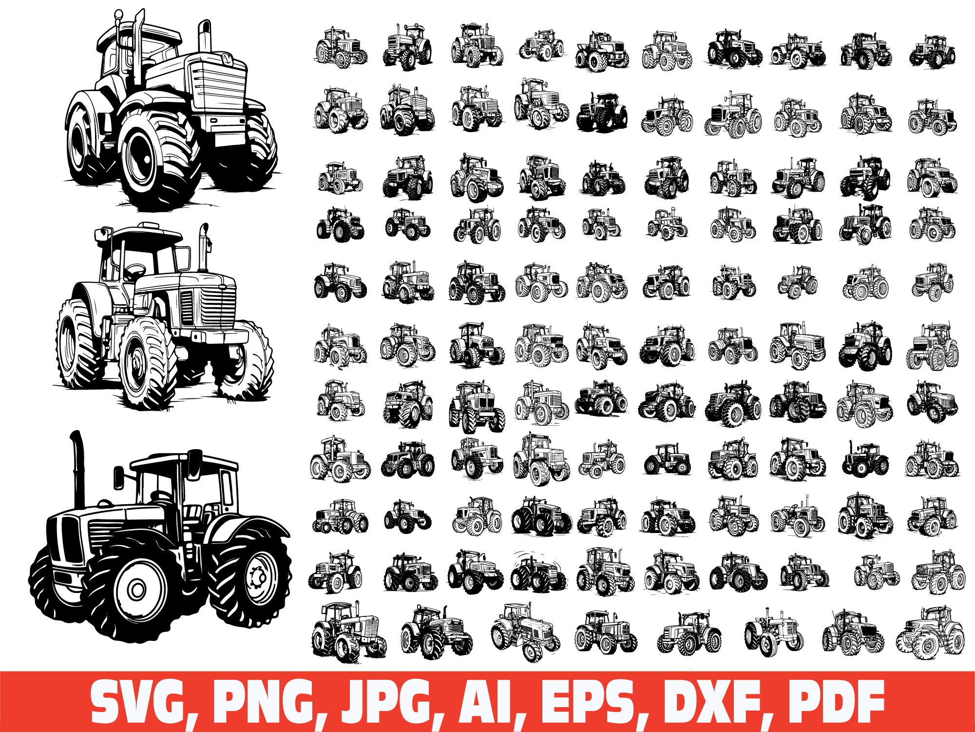 Tractor Svg, Farm Tractor Svg, Farm Svg, Tractor Svg File, Farm Tractor ...