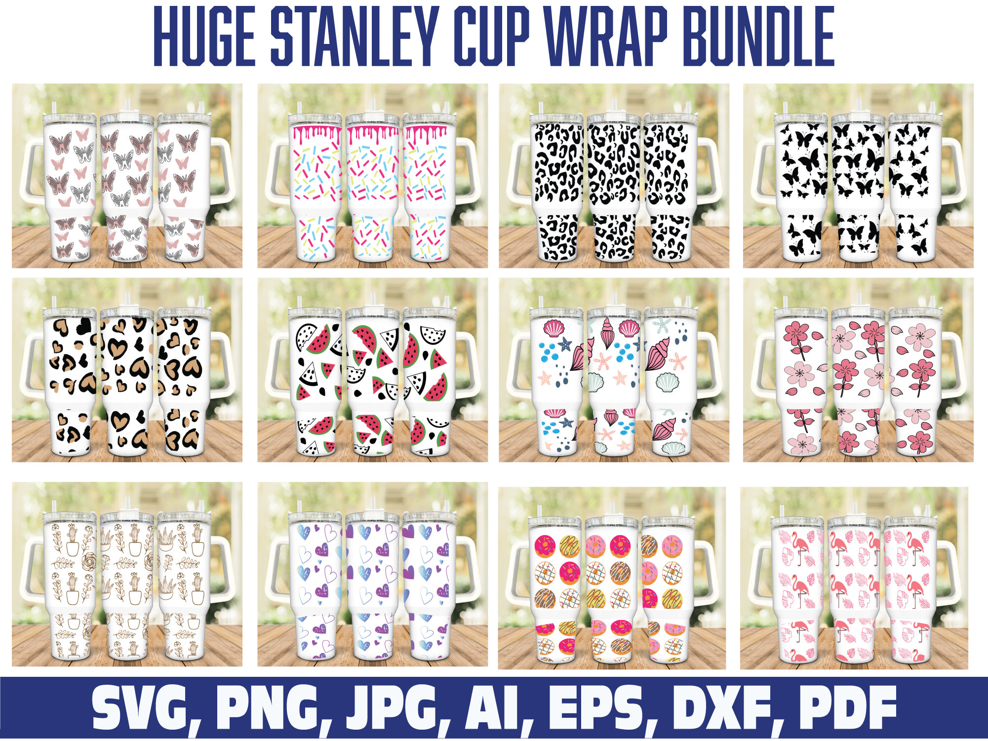Stanley Svg and Png Bundle, Stanley Stickers Png Svg, Stanley Bottles ...