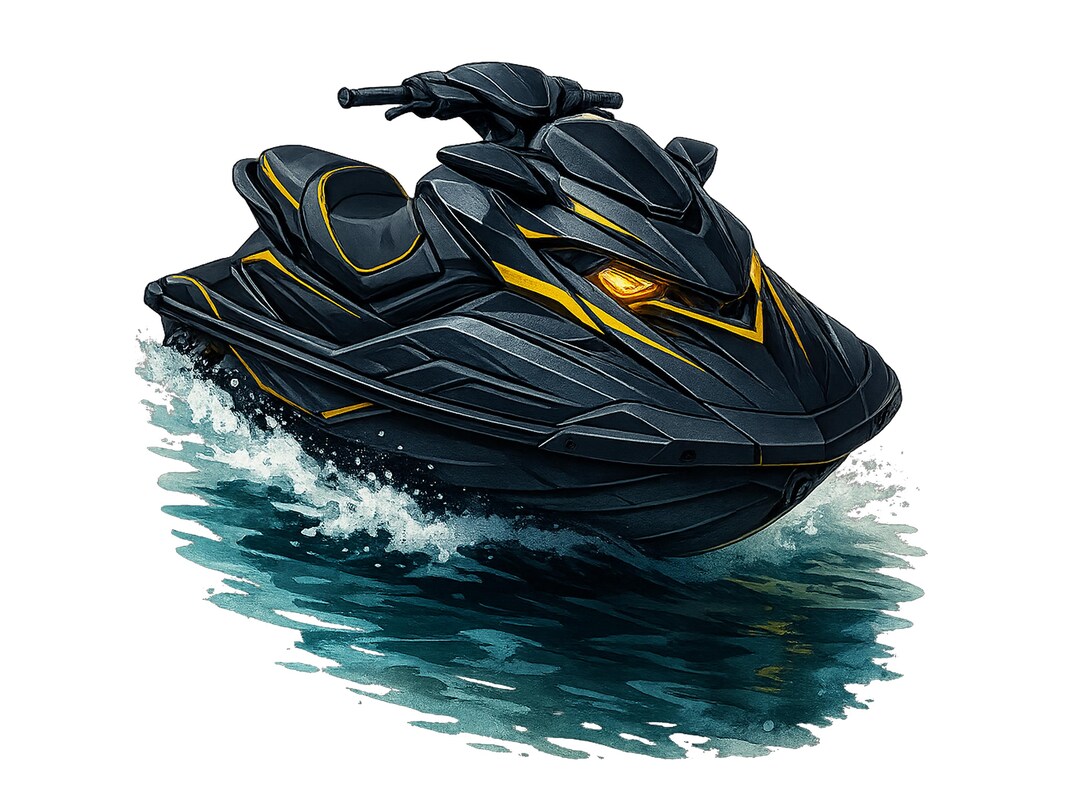 Watercolor Jet Ski PNG Digital Download, Summer Watersports Sublimation ...