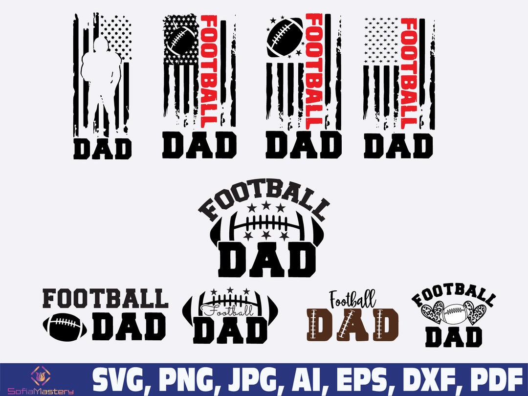 Football Dad Svg Png, Football Daddy Svg Png, Football Father Svg ...