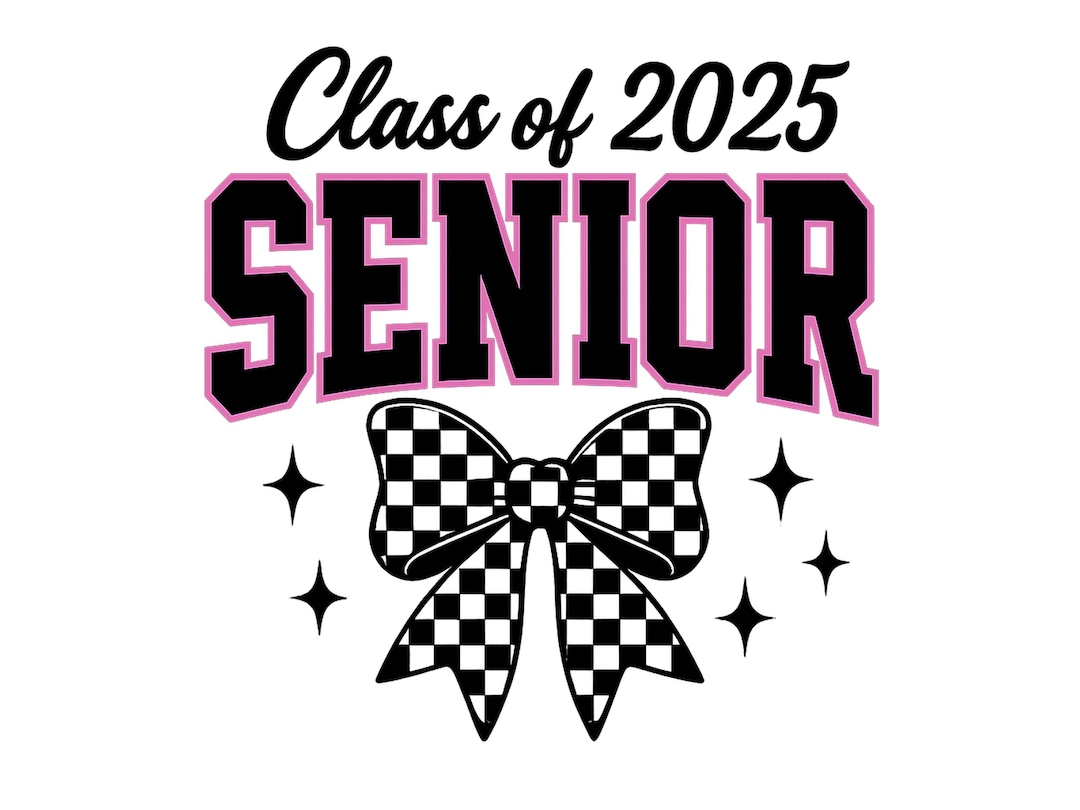 Retro Senior 2025 PNG, Class of 2025 Png,retro Checkered Png, Coquette ...