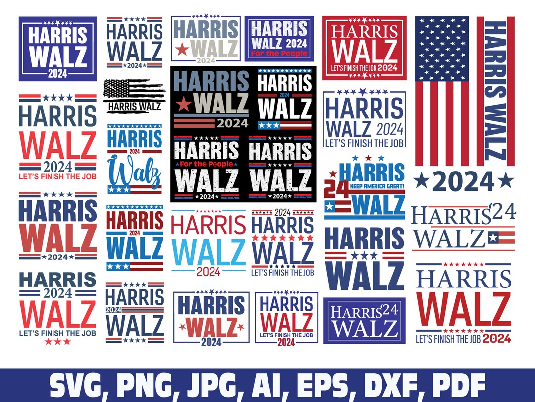 Kamala Harris Tim Walz PNG svg, Kamala Harris 2024 SVG PNG, Sim, nós ...