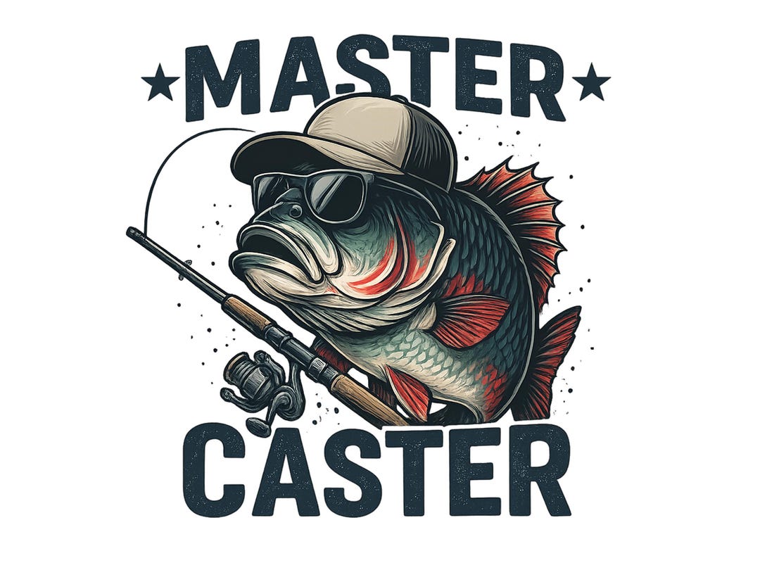 Master Caster Png, Bass Fishing PNG, Woman Fishing Shirt Design Png ...