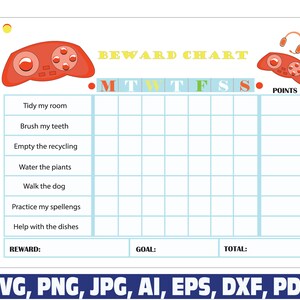 Editable Video Games Reward Chart, Printable Reward Chart, Chore Chart ...