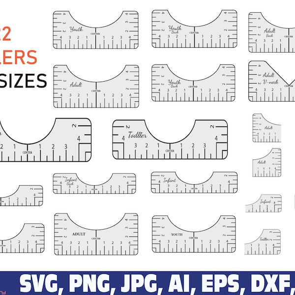 Shirt Ruler Svg - Etsy