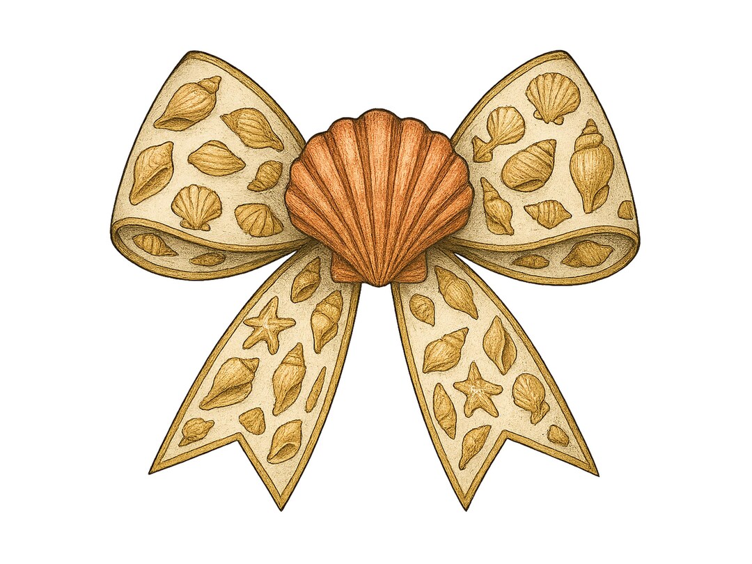 Coquette Seashell PNG, Beach Png, Summer Coquette Png, Coastal Png ...