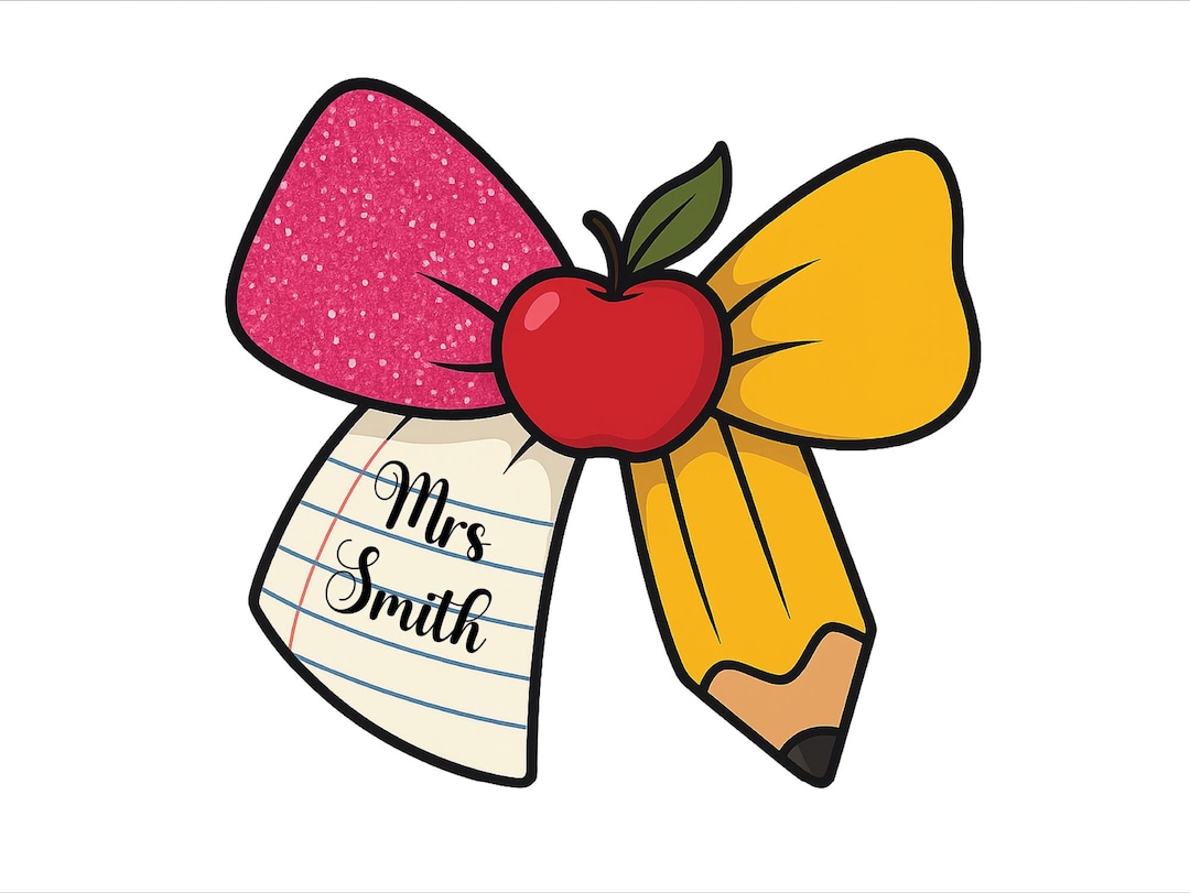 Teacher Pencil Paper Bow, Pencil Bow, Teacher Pencil Paper Bow Pink ...