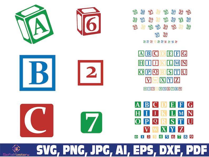 Block Alphabet Svg, Block Font Svg, BUILDING BLOCKS SVG, Block Letters ...