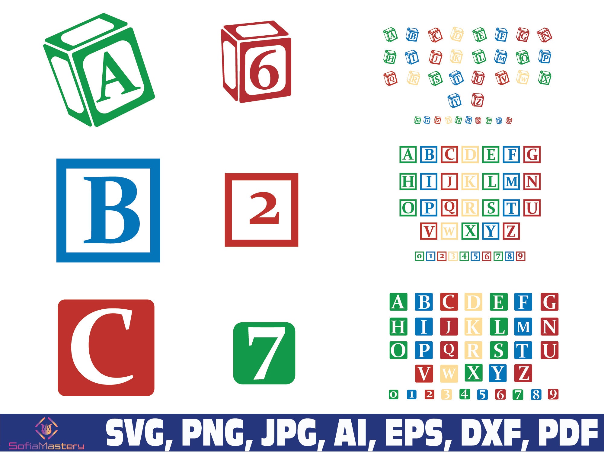 Block Alphabet Svg, Block Font Svg, BUILDING BLOCKS SVG, Block Letters ...