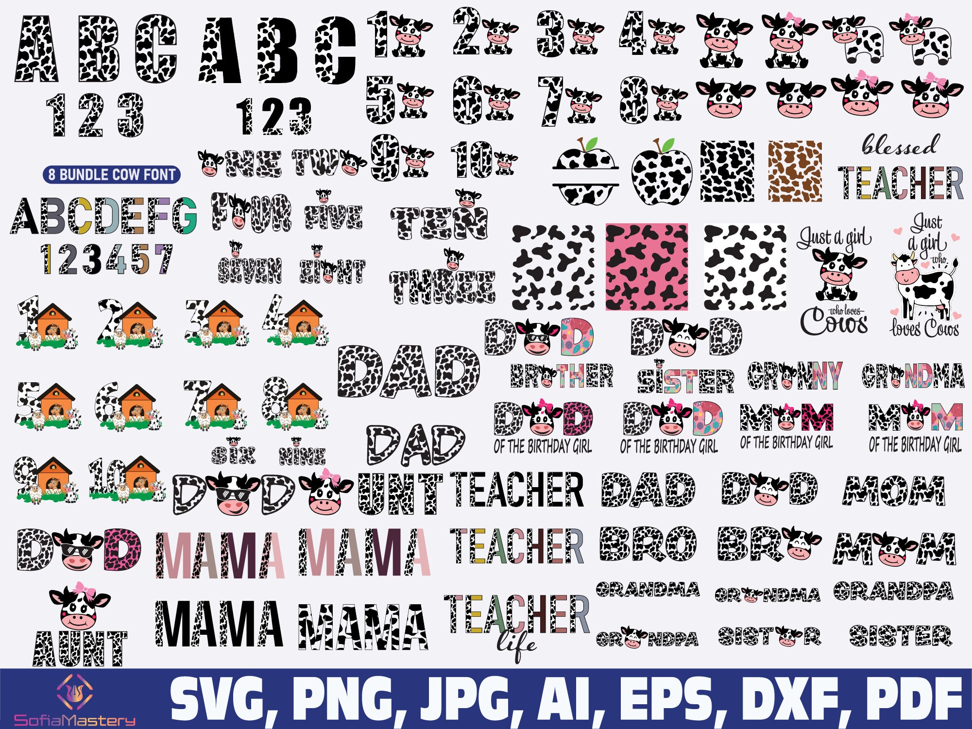 Cow Svg Png, Cow Print Svg Png, Baby Cow Svg, Cow Girl Svg, Cute Cow ...