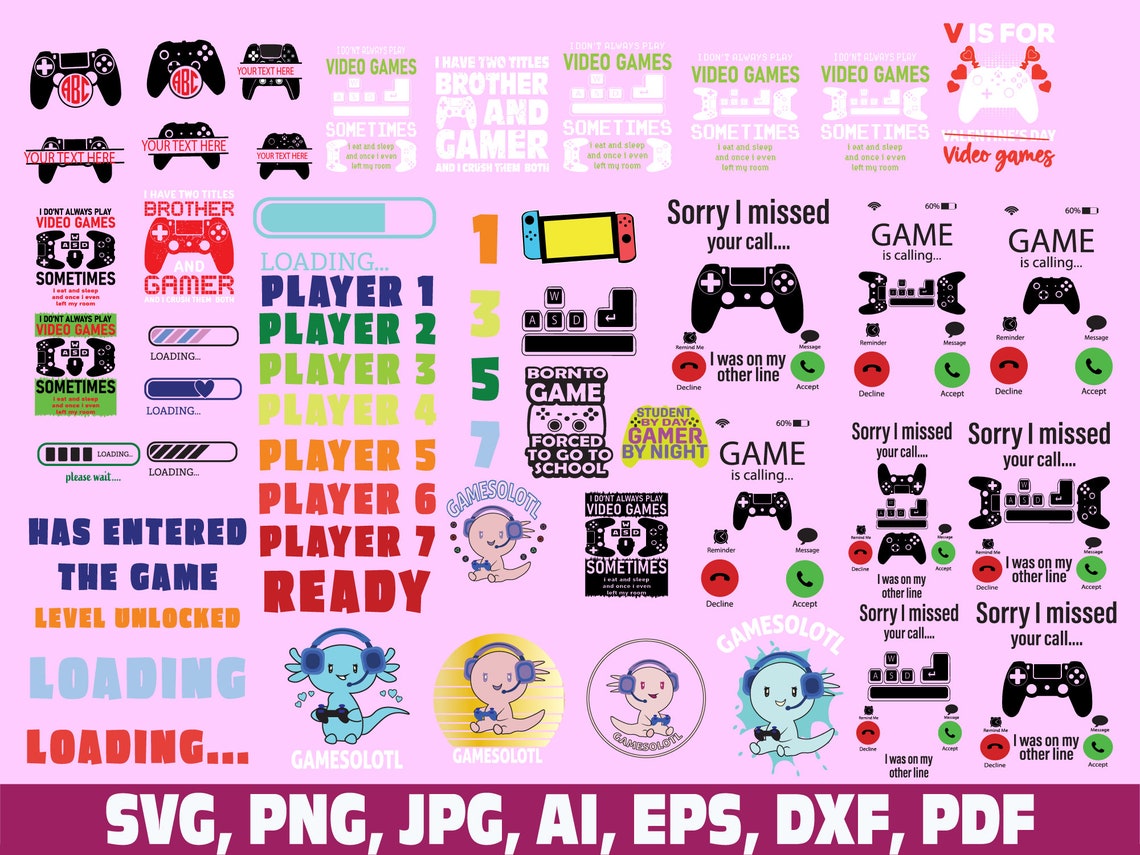 Gamer Controller Svg Png, Split Monogram Name Fram SVG, Gamer Svg ...