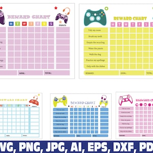 Editable Video Games Reward Chart, Printable Reward Chart, Chore Chart ...