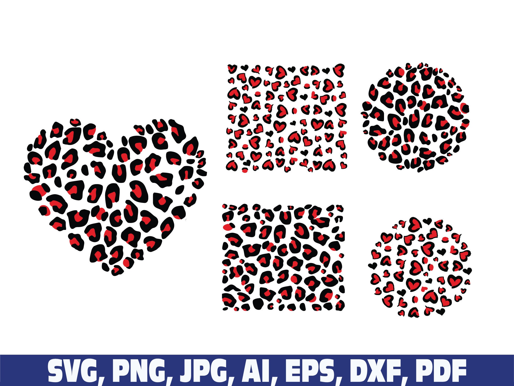 Red Leopard Print Svg Png, Red Cheetah Print Svg, Red Leopard Svg, Red ...