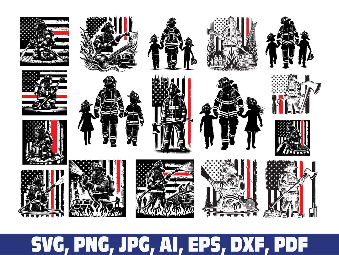 Firefighter Svg Png, Firefighter Flag Svg, Fireman Svg, Fire Department ...
