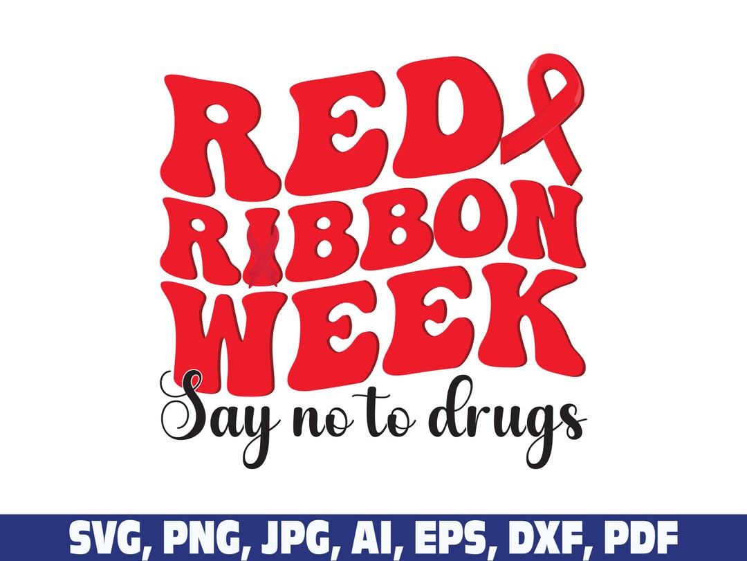 Coquette Bow Red Ribbon Week Svg Png, No to Drugs SVG, Drug Free SVG ...