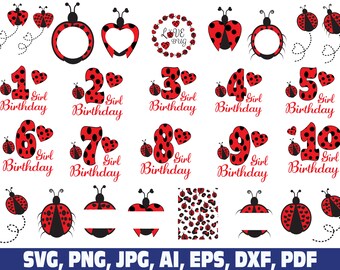 Ladybug Mom and Dad SVG, Lady Bug Birthday SVG, Cut File, Instant ...
