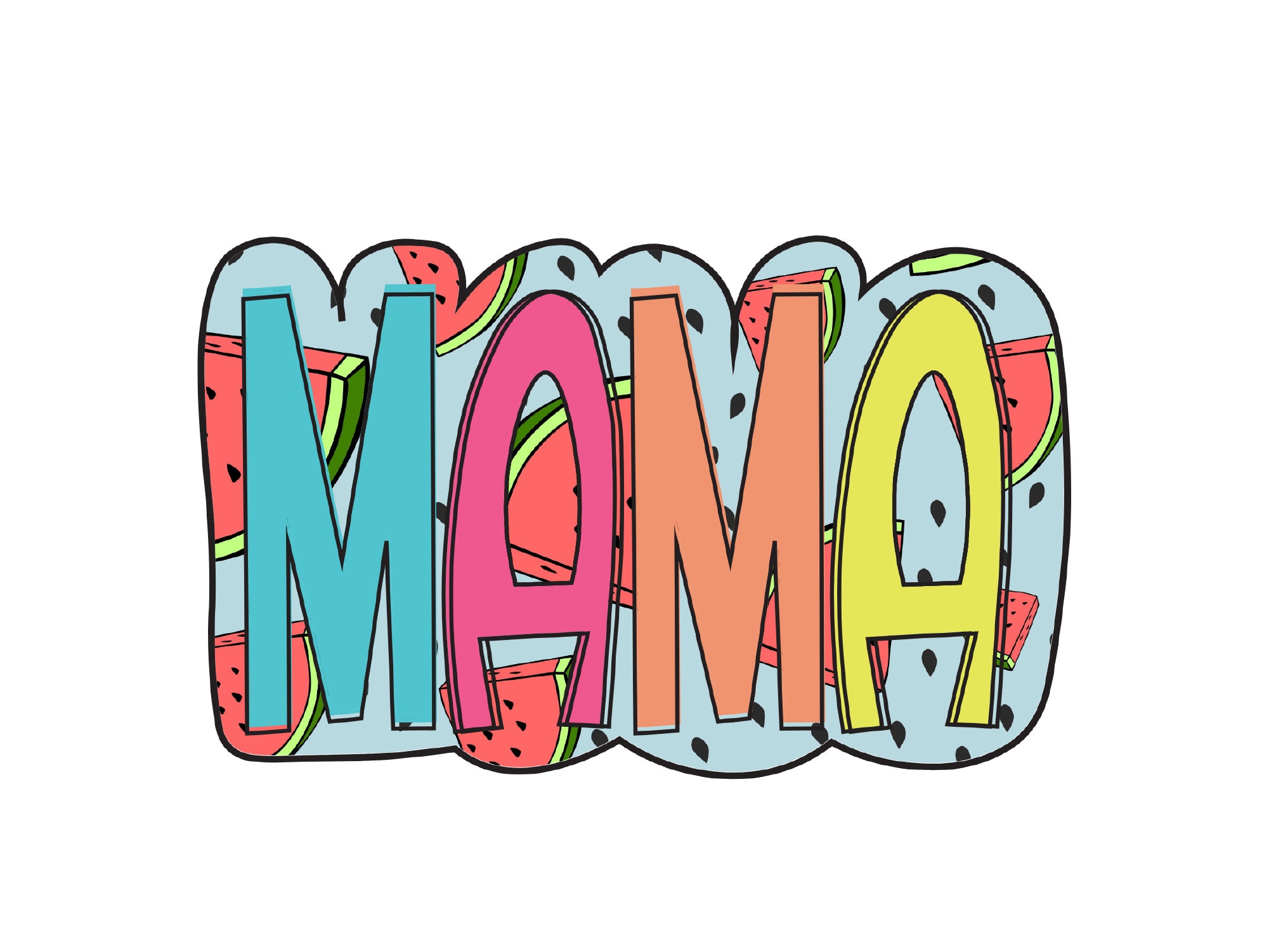 Mama Bright Doodle Canva Frame Template Editable Drag and Drop, Mama ...