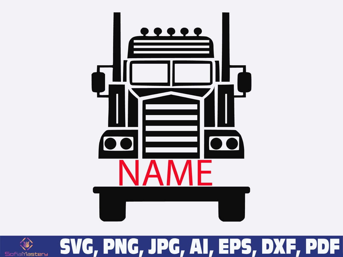 Semi Truck Svg Png, Semi Truck Monogram Svg, Truck Driver Svg, Truck ...