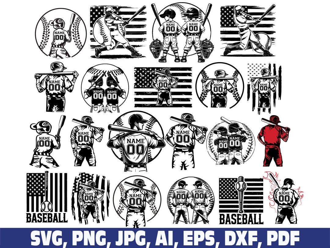 Baseball Player Svg, Personalized Custom Name Svg, Baseball Mom Dad Svg ...