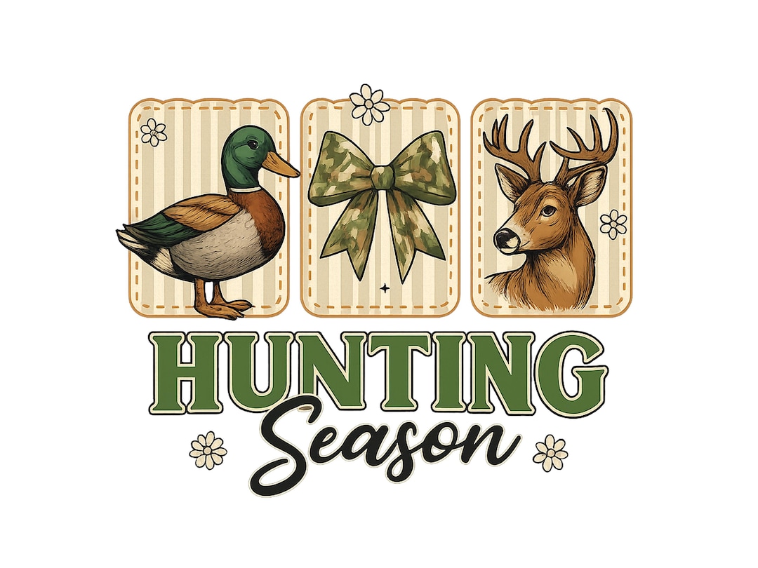 Hunting Season Coquette PNG, Preppy Camo Bow, Deer Hunting, Duck Hunter ...