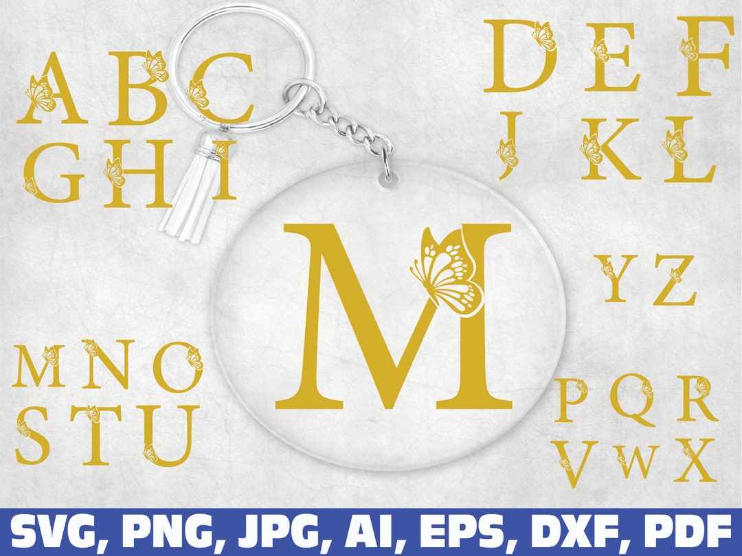 Keychain Svg, Monogram Svg, Split Monogram Svg, Split Monogram Alphabet ...