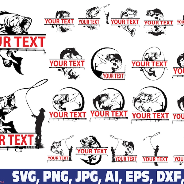 Catching Fish Svg - Etsy