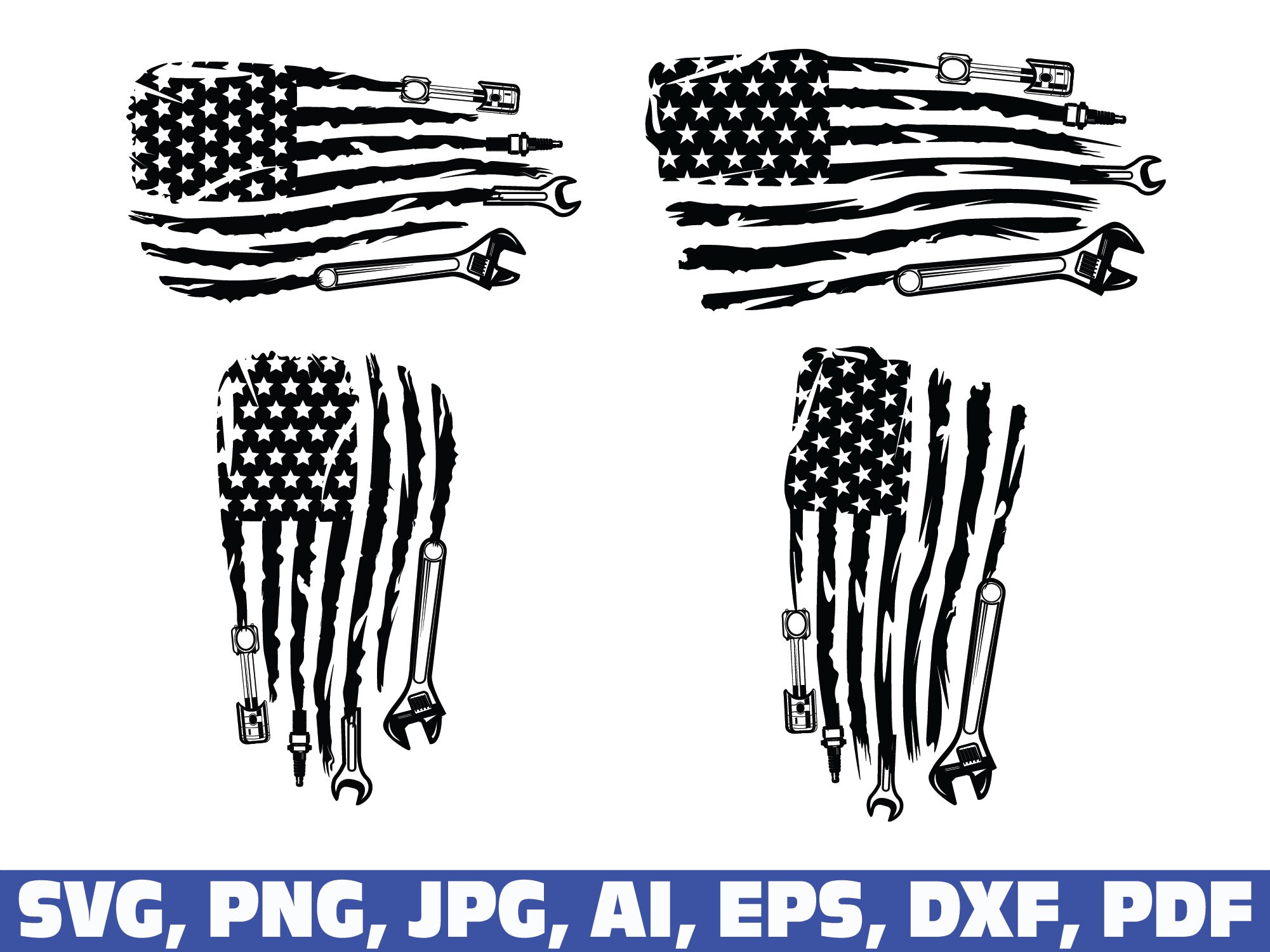 Mechanic Svg, Mechanic Flag Svg, Mechanic American Flag Svg, Wrench Svg ...