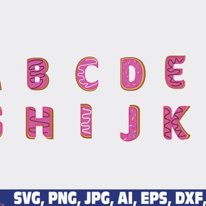 Donut Letters Svg, Donuts Alphabet Letters and Numbers Svg, Alphabet ...