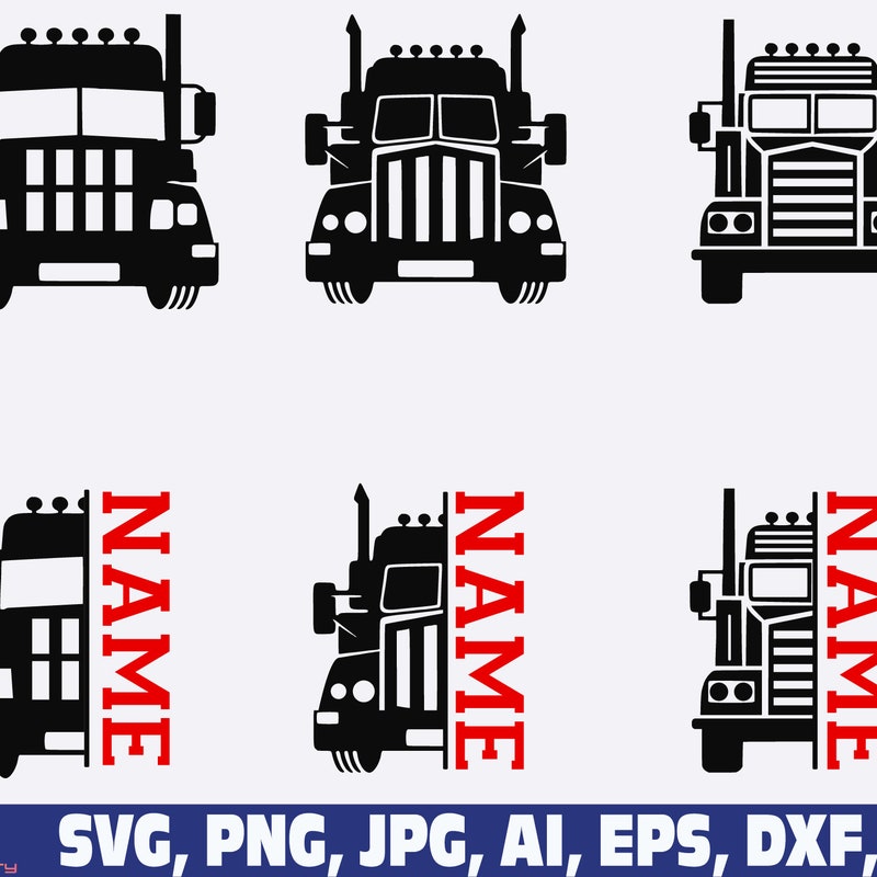 Semi Truck Svg - Etsy