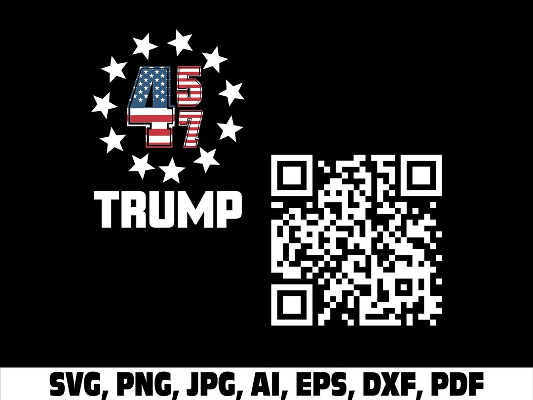 QR Code Trump 45/47 Svg Png, Trump Better Coverage Than Verizon 5G Svg ...