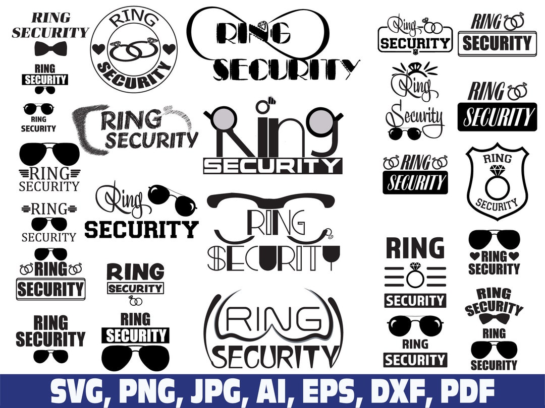 Ring Security Svg Png Bundle, Wedding Svg, Wedding Party Svg, Ring ...