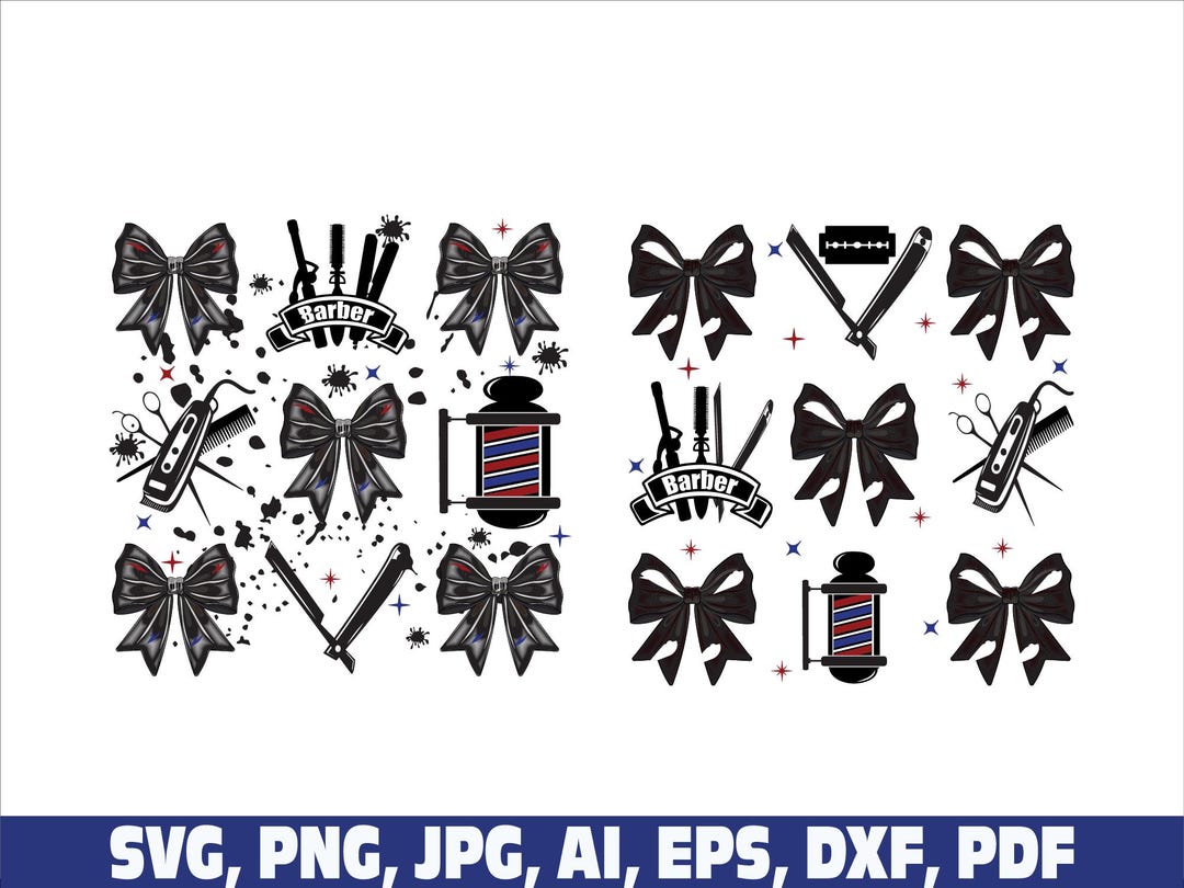 Barber Coquette Bow Svg Png, Barber Svg Png, Hair Stylist Svg Png ...