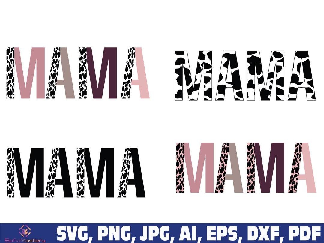 Mama Cow Print Png Svg, Mom Svg Png, Mom Cow Print, Mom Design Cow ...