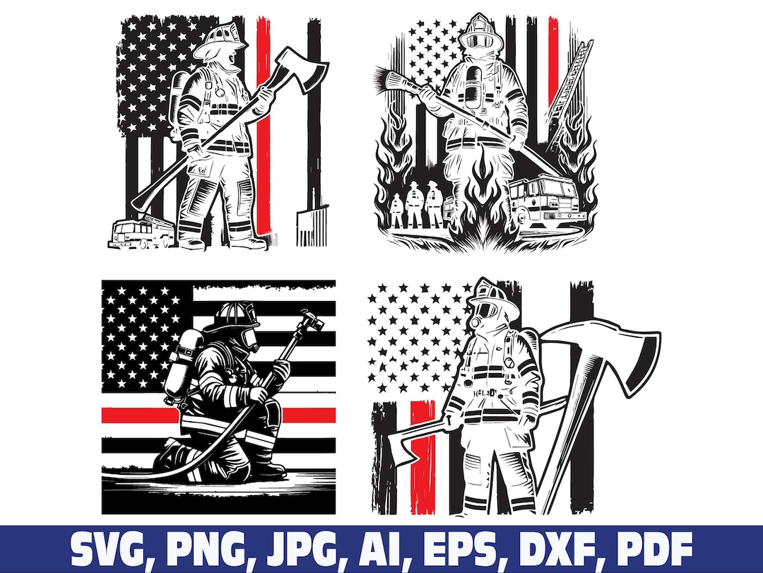 Firefighter Svg Png, Firefighter Flag Svg, Fireman Svg, Fire Department ...