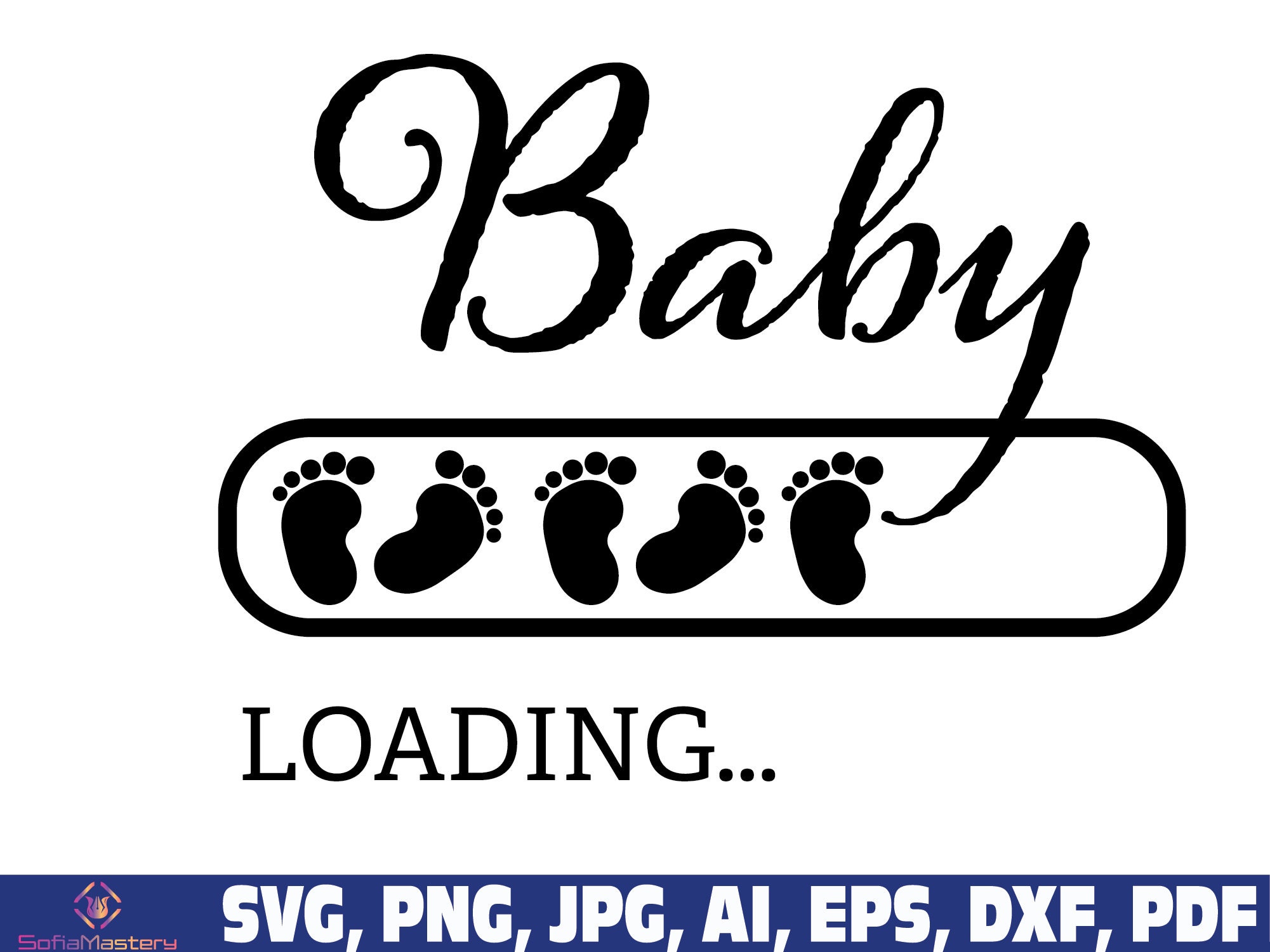 Baby Loading Svg Bundle, Baby Loading Please Wait Svg, Pregnancy Svg ...