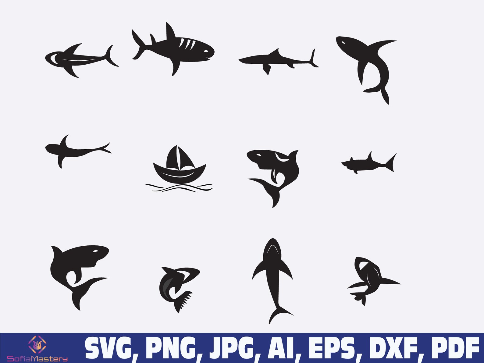 Sharks Svg, Shark Alphabet Letters Font Svg Png, Shark Bundle Svg ...