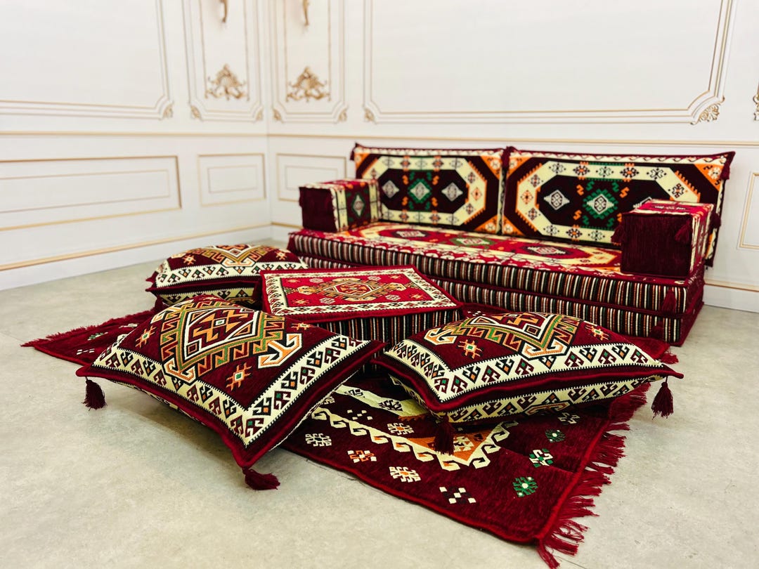 8" Thick Anatolian Breeze Arabic Sofa Set,arabic Majlis,sectional Sofa ...