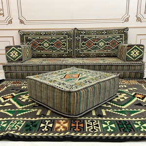8" Thick Anatolian Grey Arabic Sofa Set,arabic Majlis,sectional Sofa ...